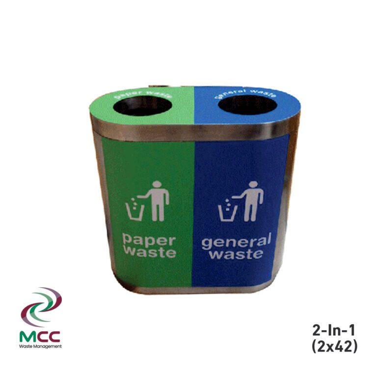 2-In-1 Waste Segregation Bin| 42 ltr Each | Qatar MCC